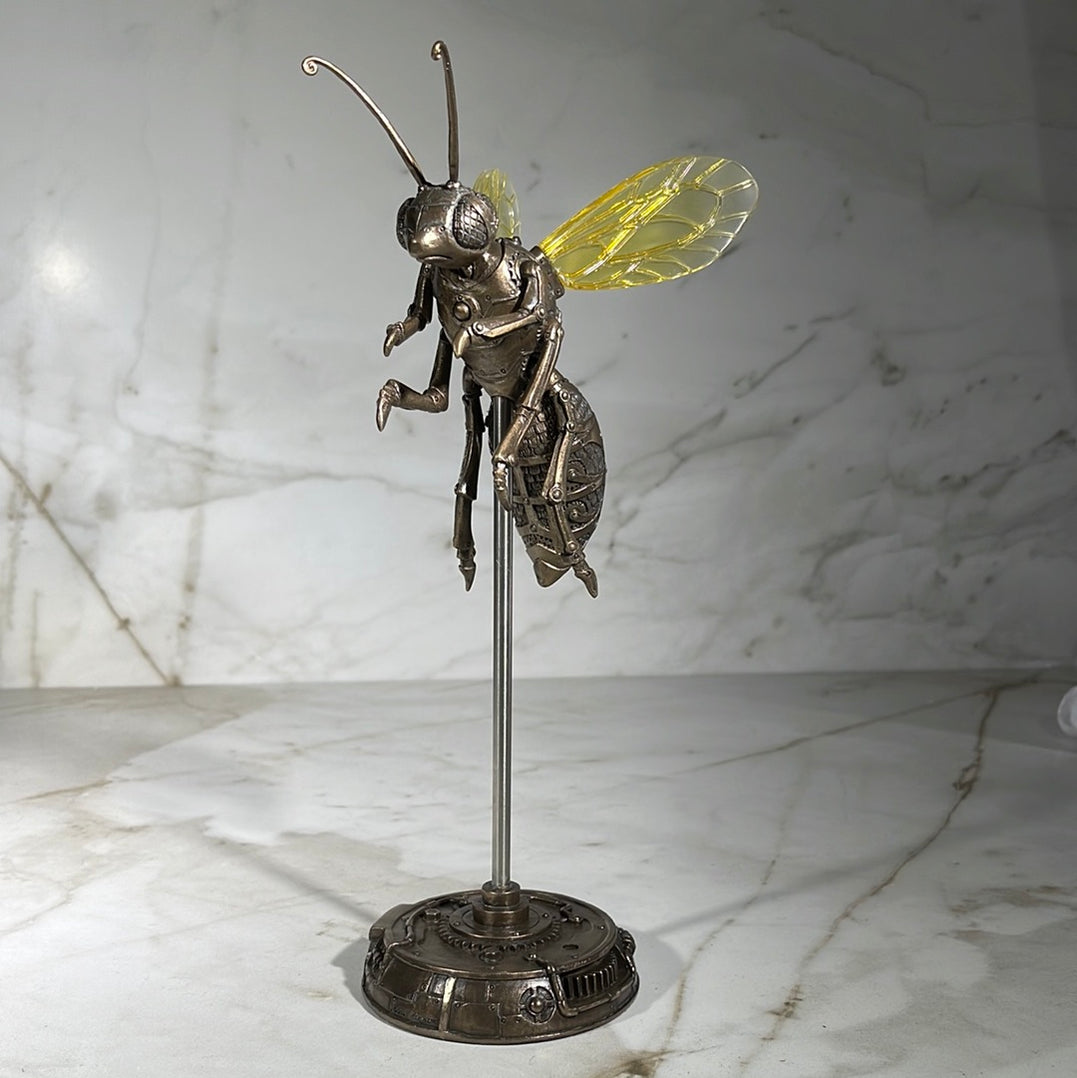 Steampunk Hornet on Stand Statue — AllSculptures