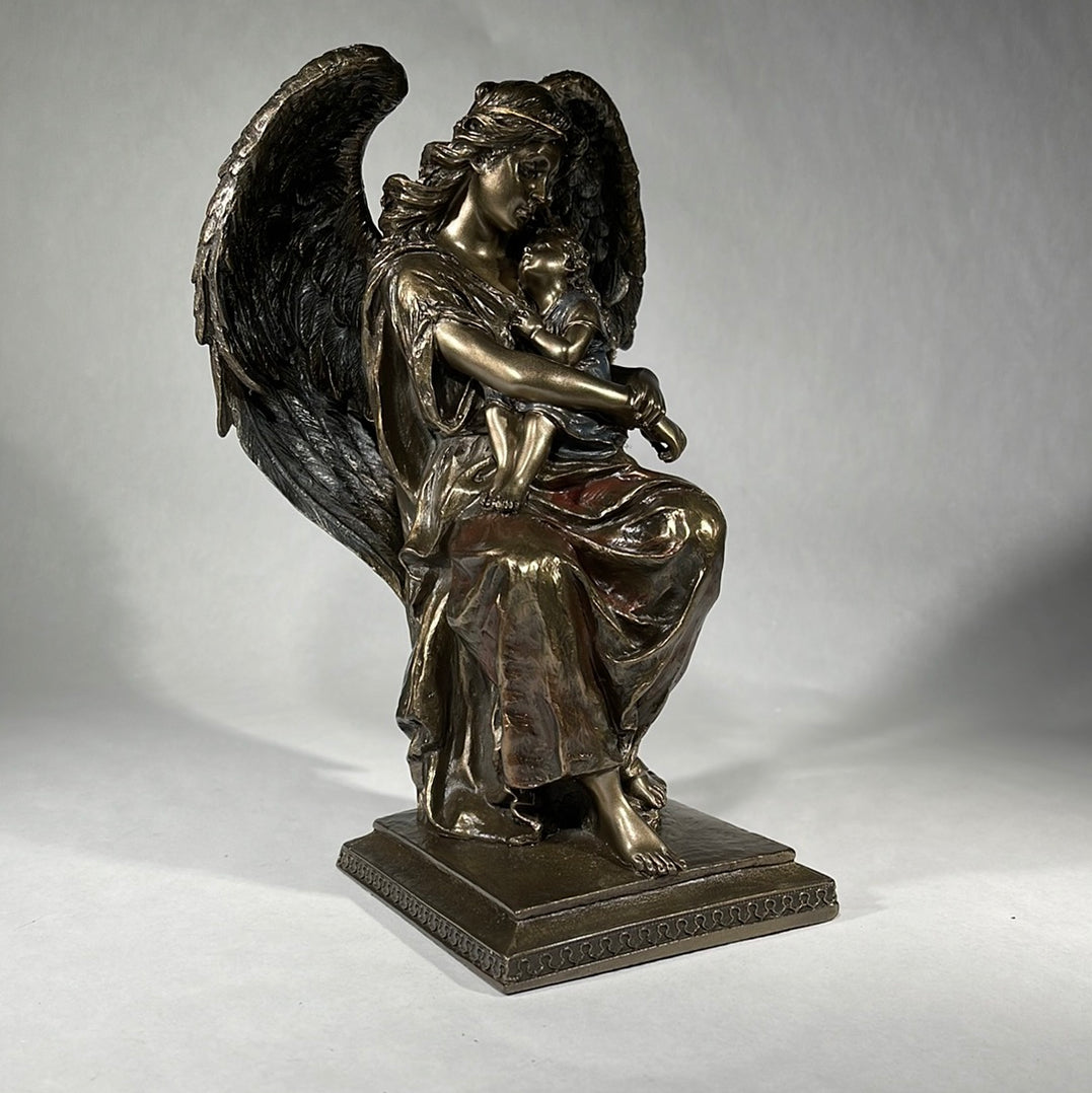 Guardian Angel Holding Little Girl Statue — AllSculptures