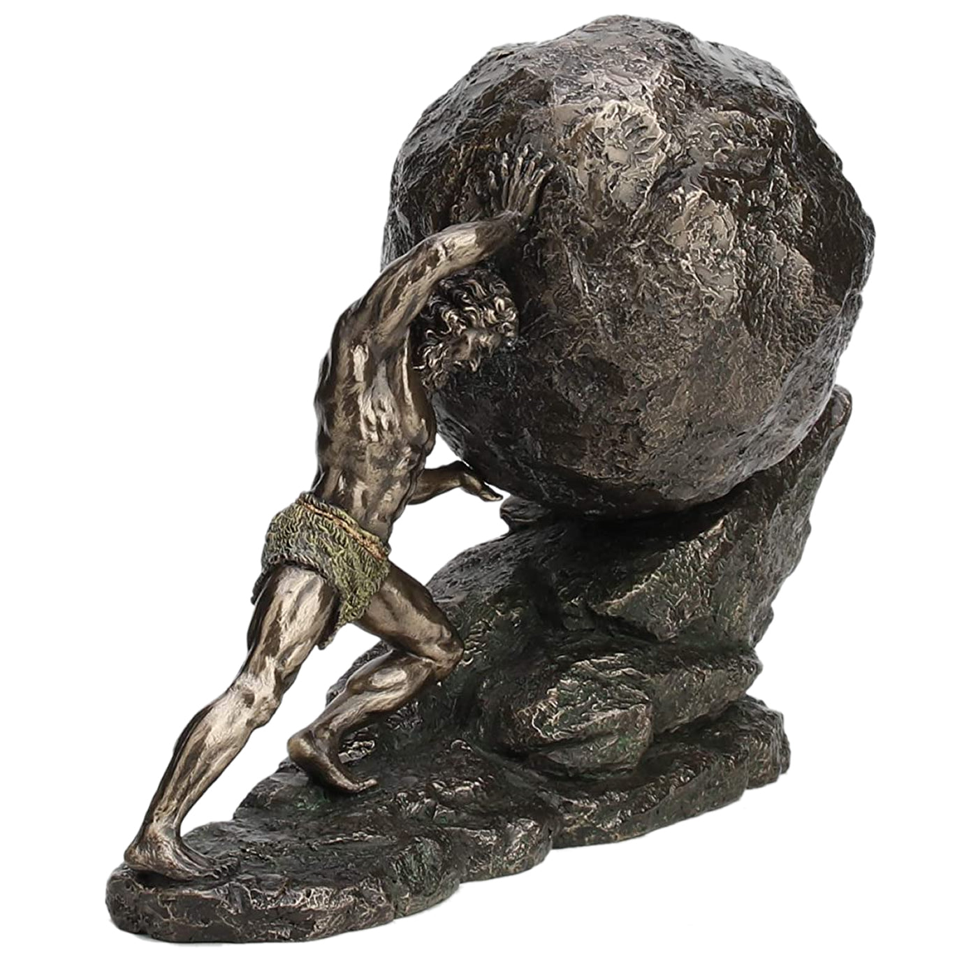 Sisyphus & The Eternal Boulder Statue — AllSculptures