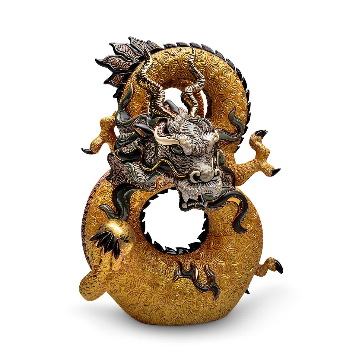 Infinite Chinese Dragon Sculpture | De Rosa Collection — AllSculptures