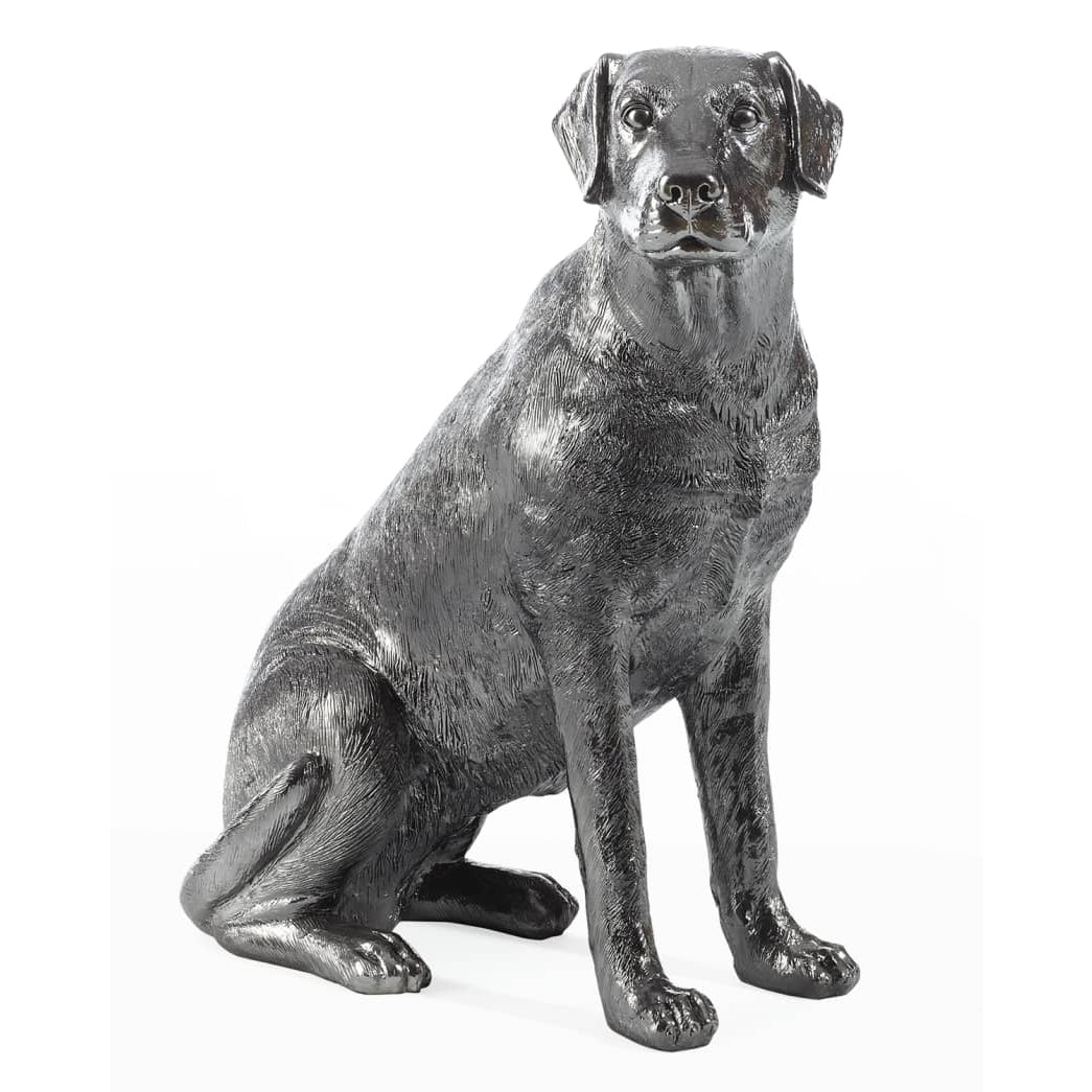 Labrador Retriever Dog Sculpture-Liquid Silver — AllSculptures