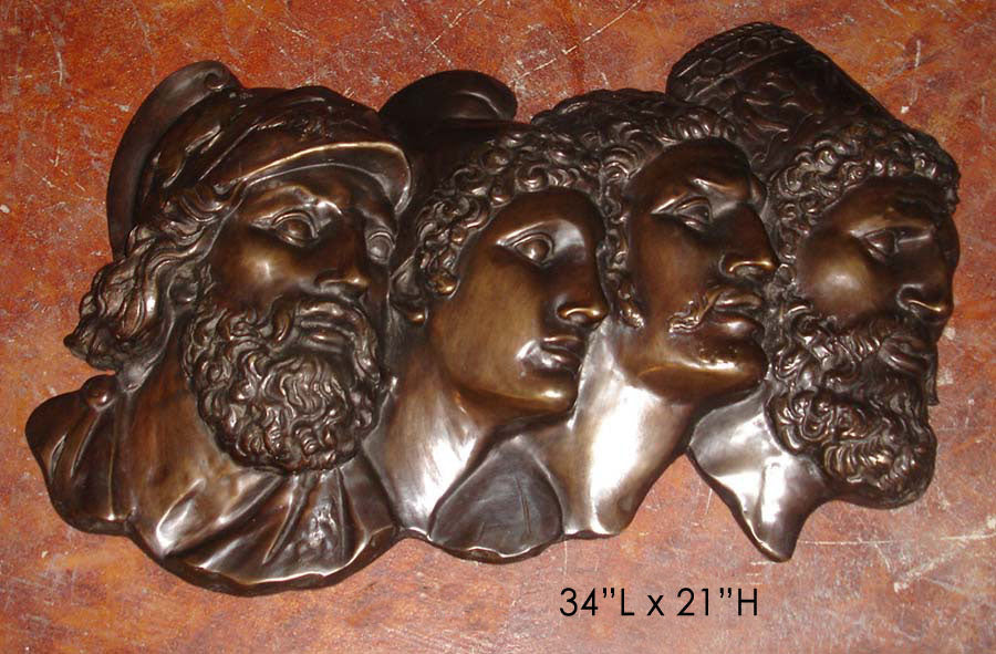 Roman Soldiers Bronze Wall Plaque — AllSculptures