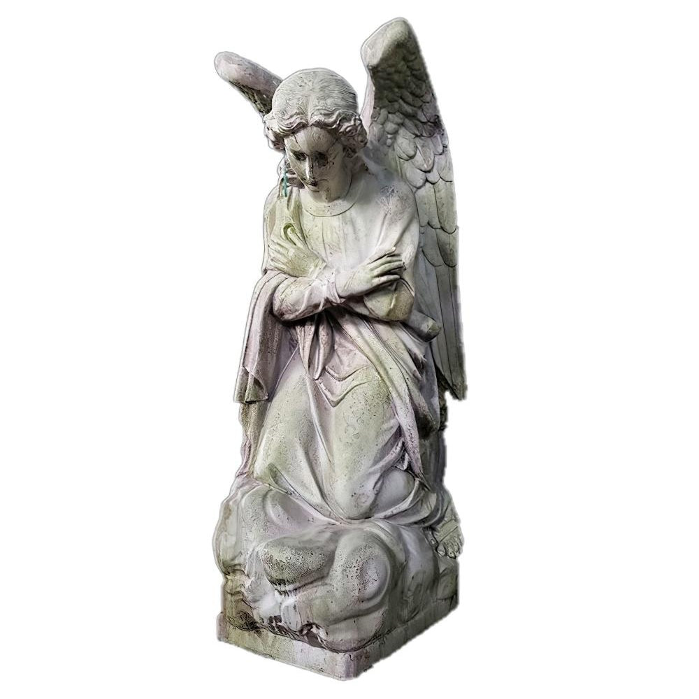 Adoration Kneeling Angel Garden Statue — AllSculptures
