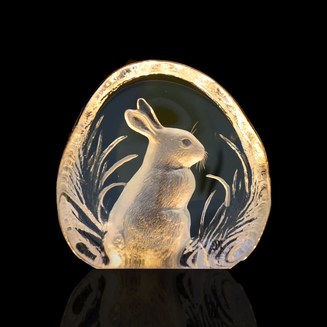 Crystal Bunny Rabbit Figurine by Mats Jonasson — AllSculptures