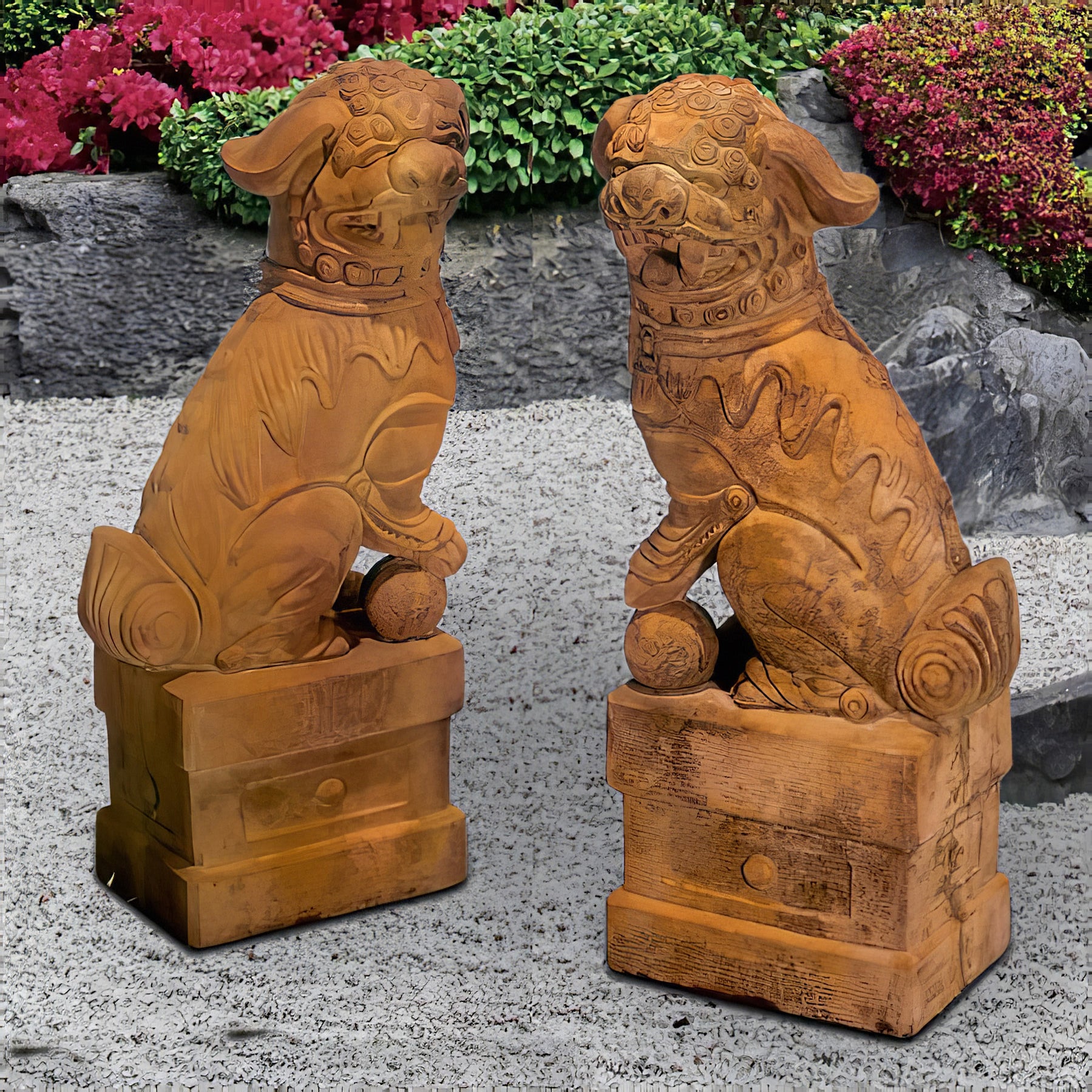 Foo Dog Statues for Garden — AllSculptures