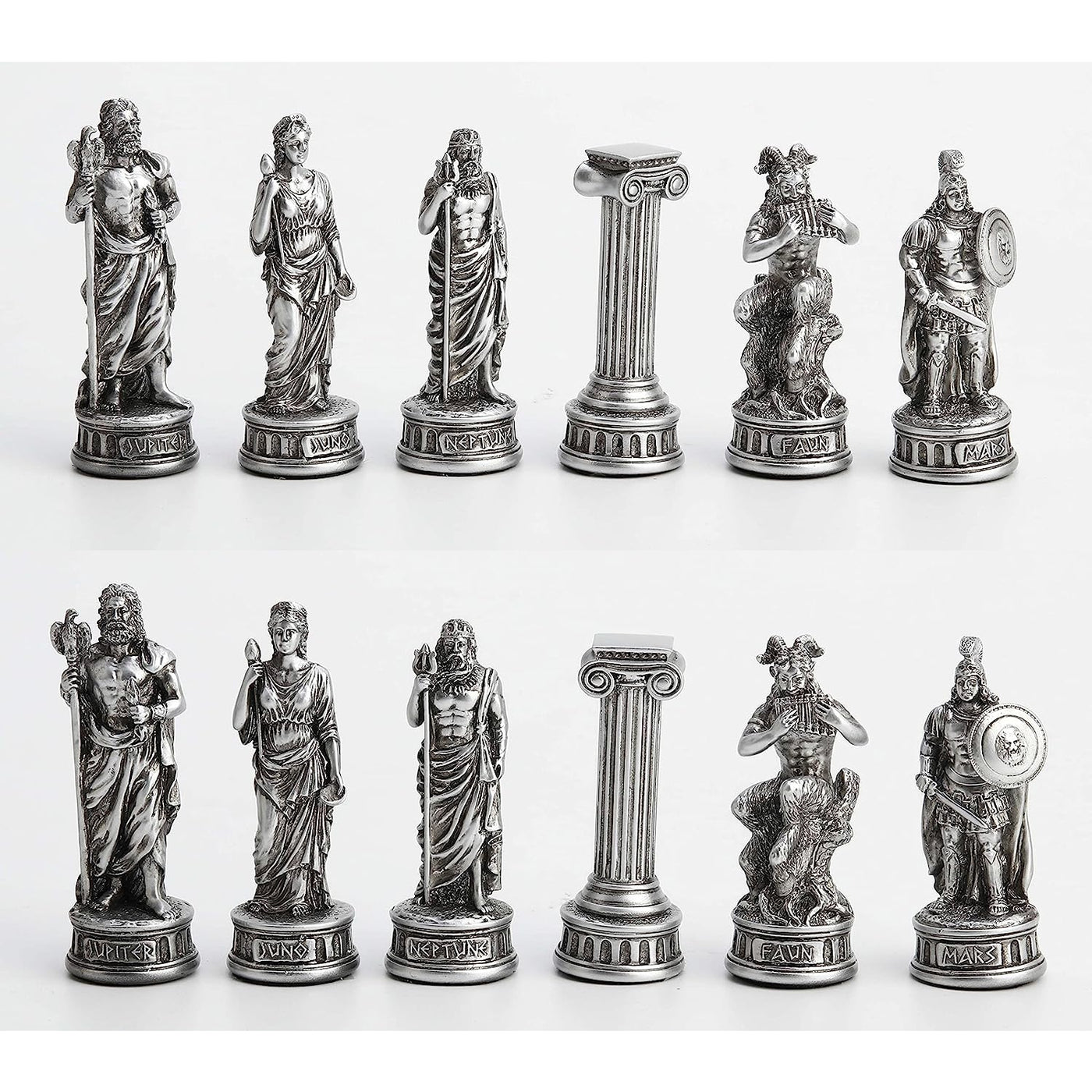 Greek vs Roman Gods Chess Set — AllSculptures