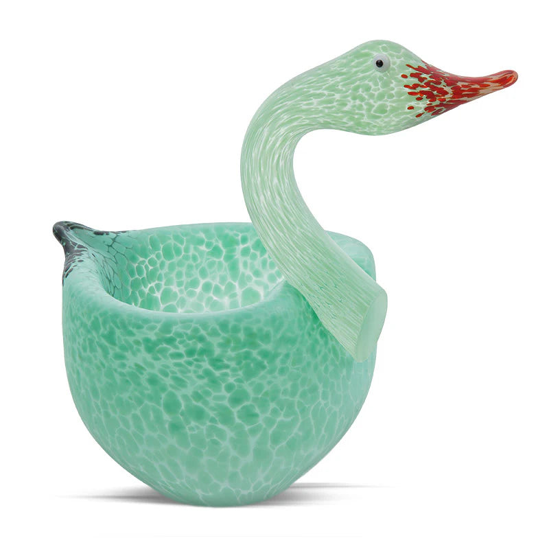 Art Glass Tender Swan Bowl by Borowski-Mint — AllSculptures