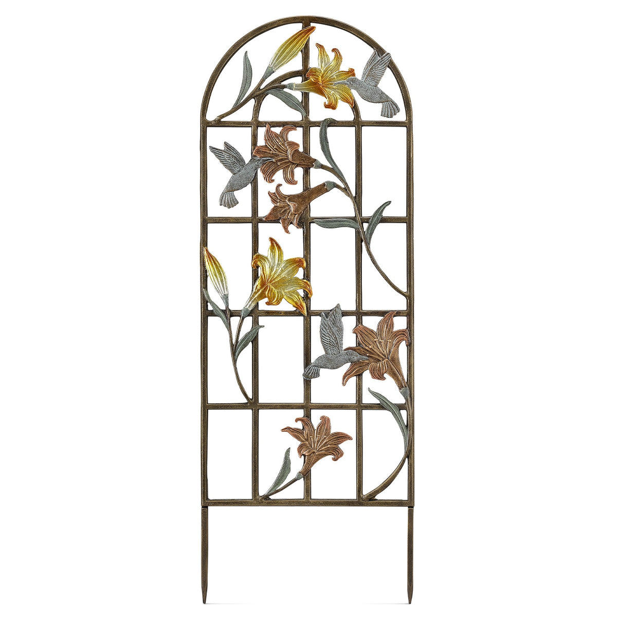 Wide Hummingbird Garden Trellis | SPI Home — AllSculptures