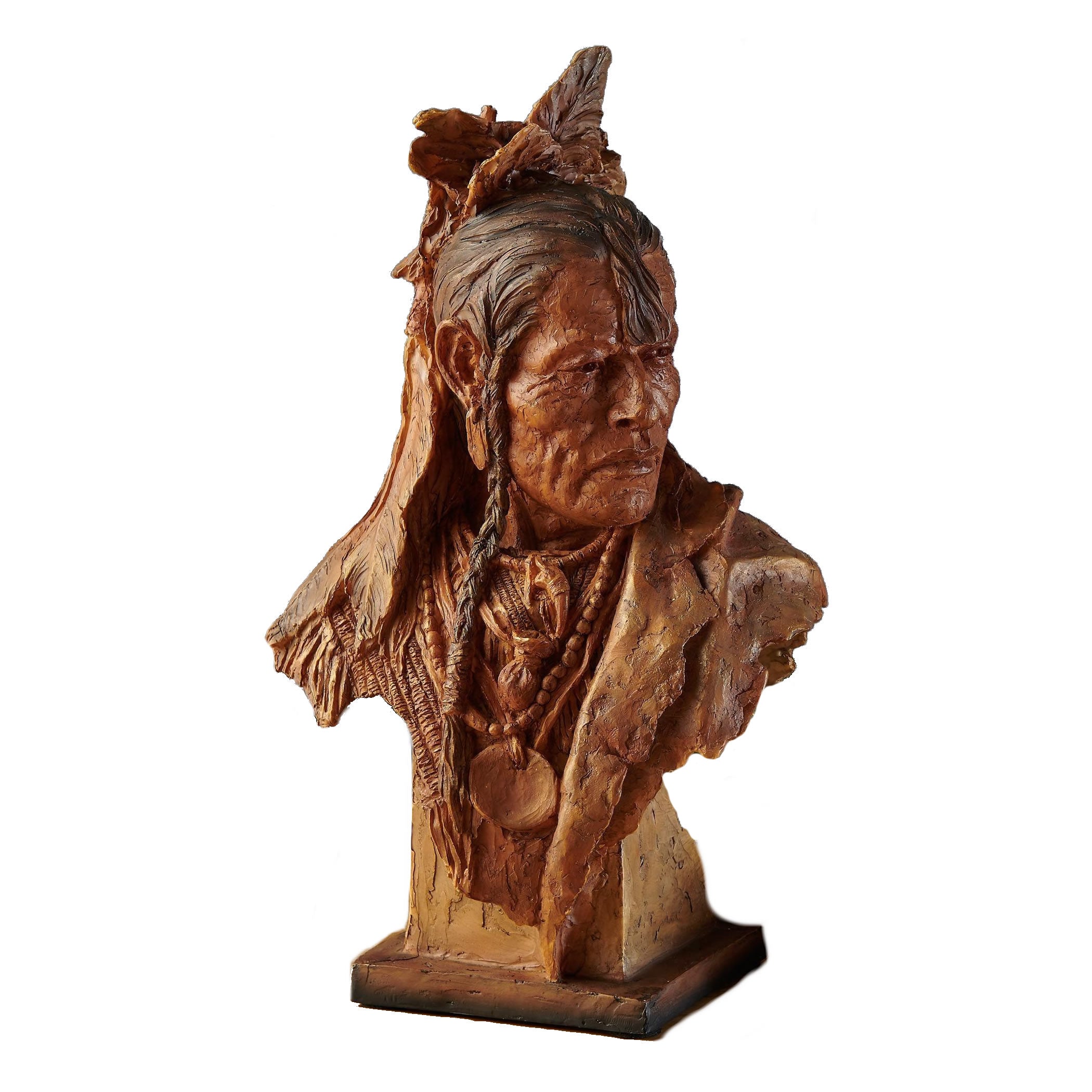 A Leader of Men- Native American Bust — AllSculptures