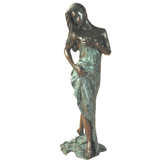 Bathing Lady Bronze Sculpture — AllSculptures