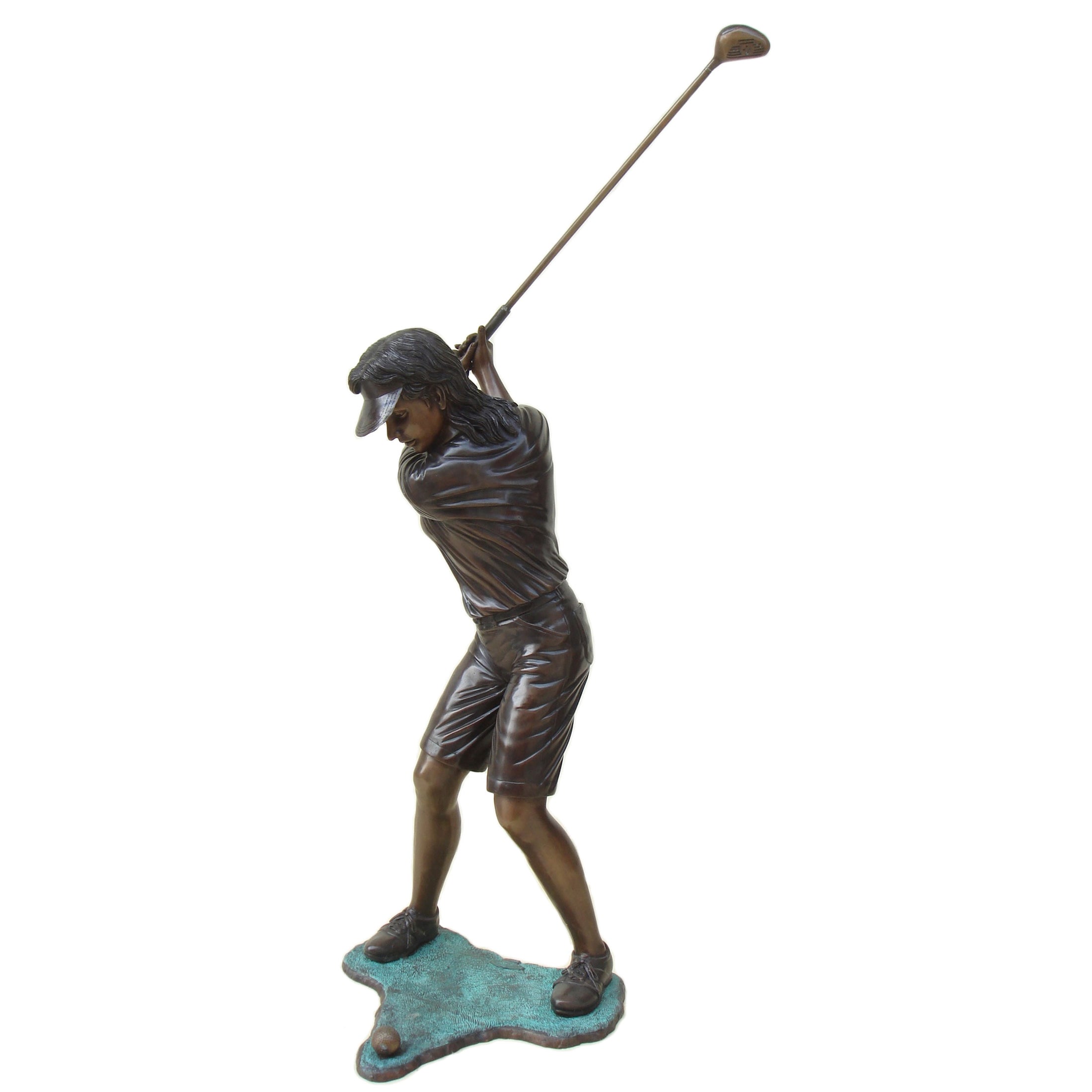 Bronze Female Golfer Sculpture — AllSculptures