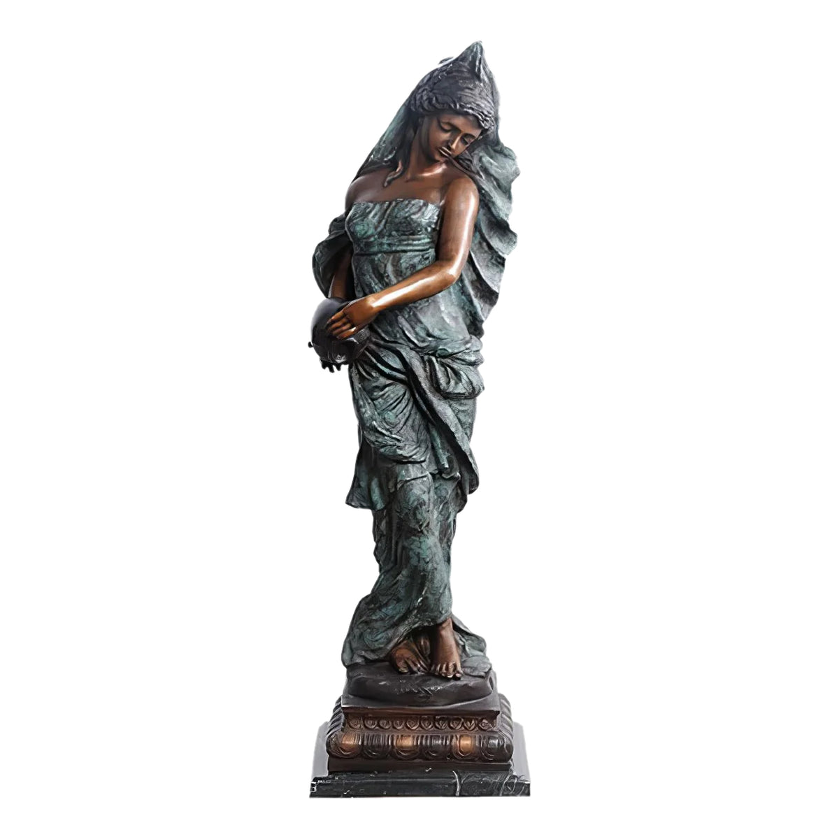 Bronze Lady with Jar on Hip Sculpture — AllSculptures