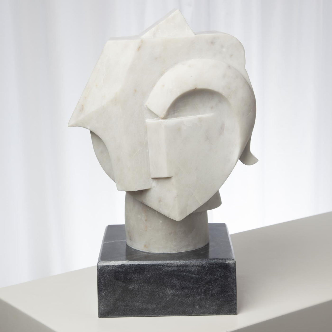 Grand Cubism Marble Bust — AllSculptures