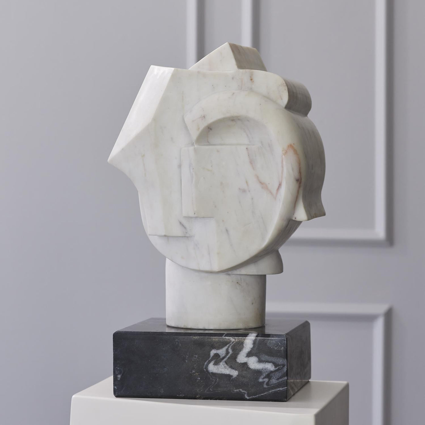 Grand Cubism Marble Bust — AllSculptures