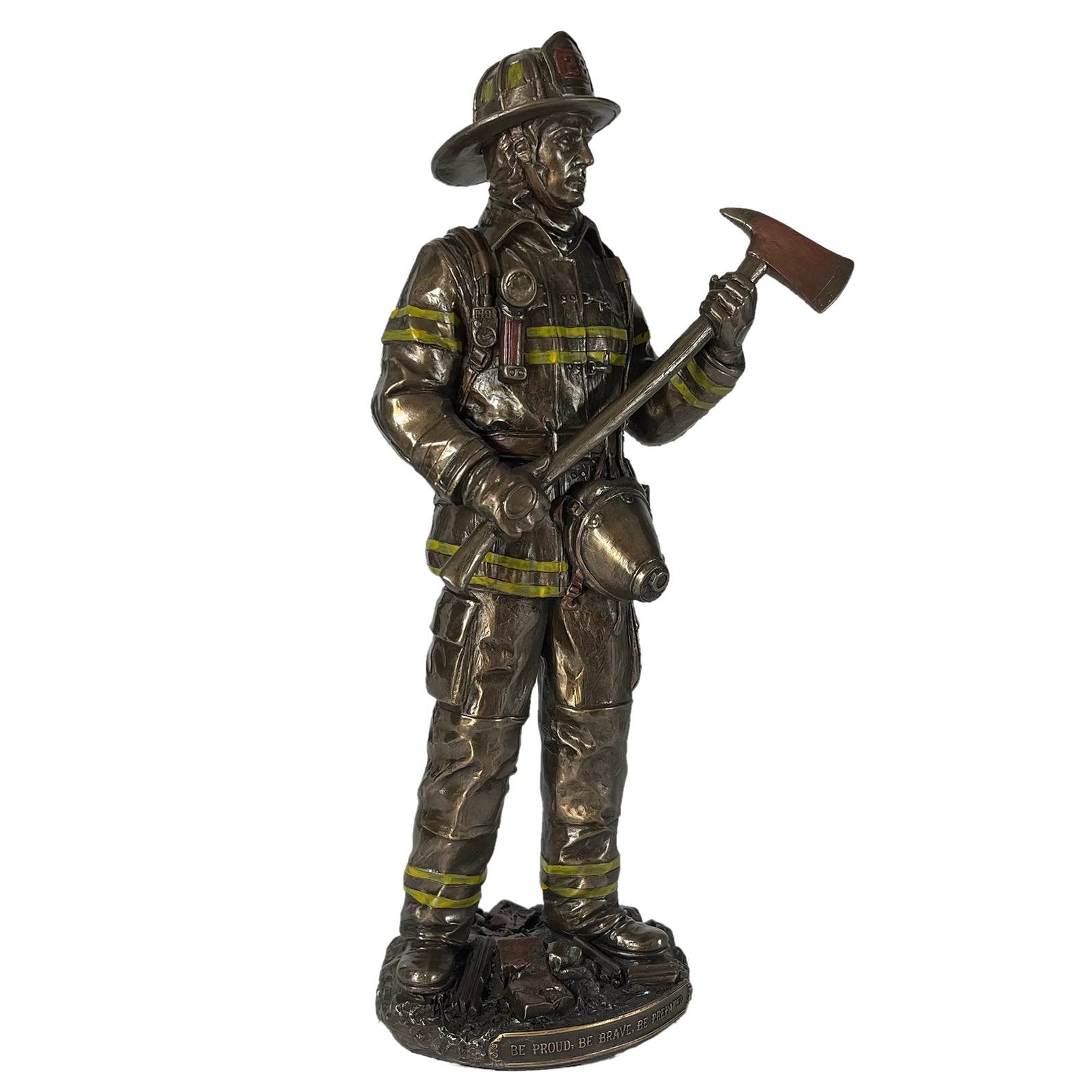 Firefighter Statue- Be Proud, Be Brave, Be Prepared — AllSculptures
