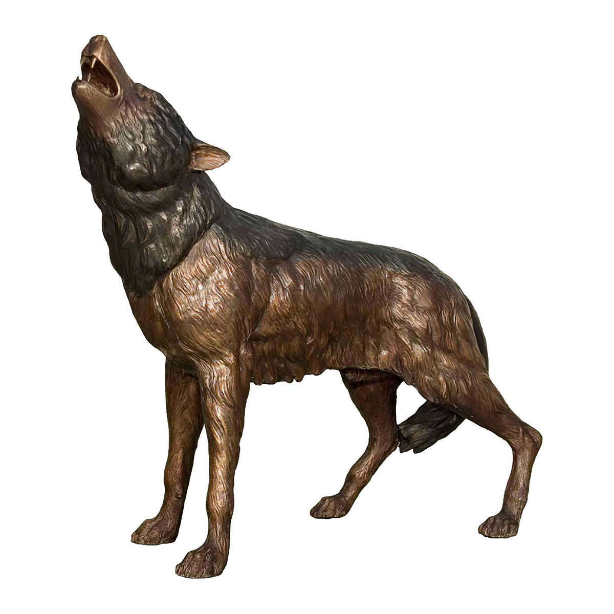 Howling Wolf Bronze Sculpture — AllSculptures