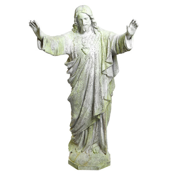 Large Jesus Sacred Heart Blessing Garden Statue — AllSculptures