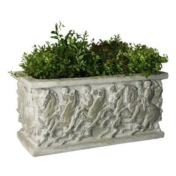 Rectangular Green Parthenon Pot — AllSculptures
