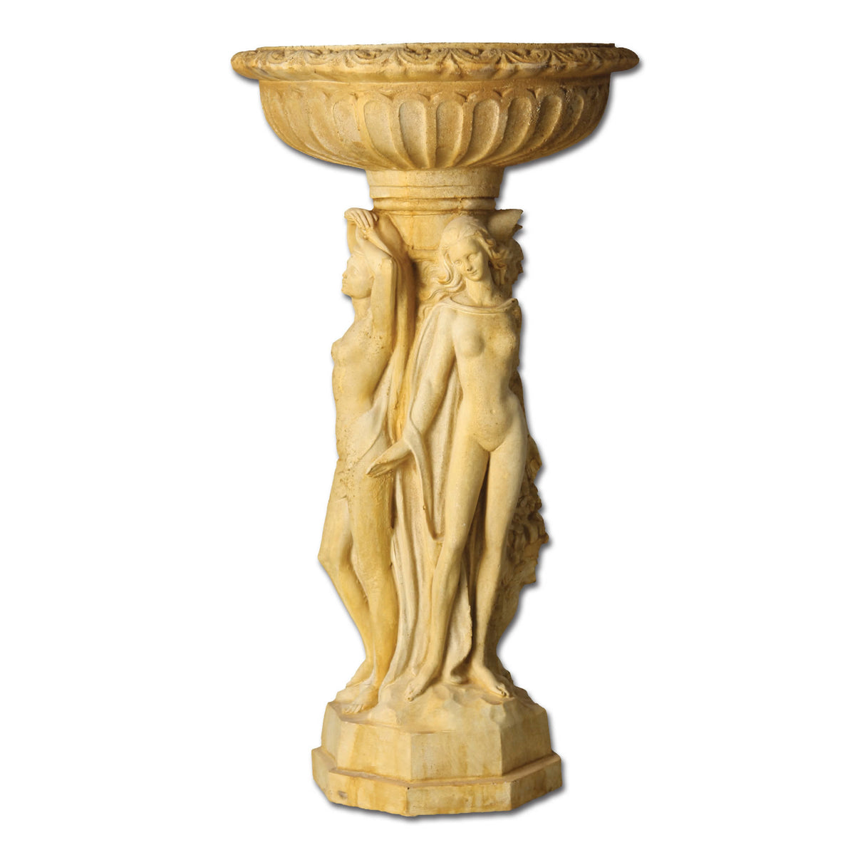 Three Muse Bird Bath — AllSculptures