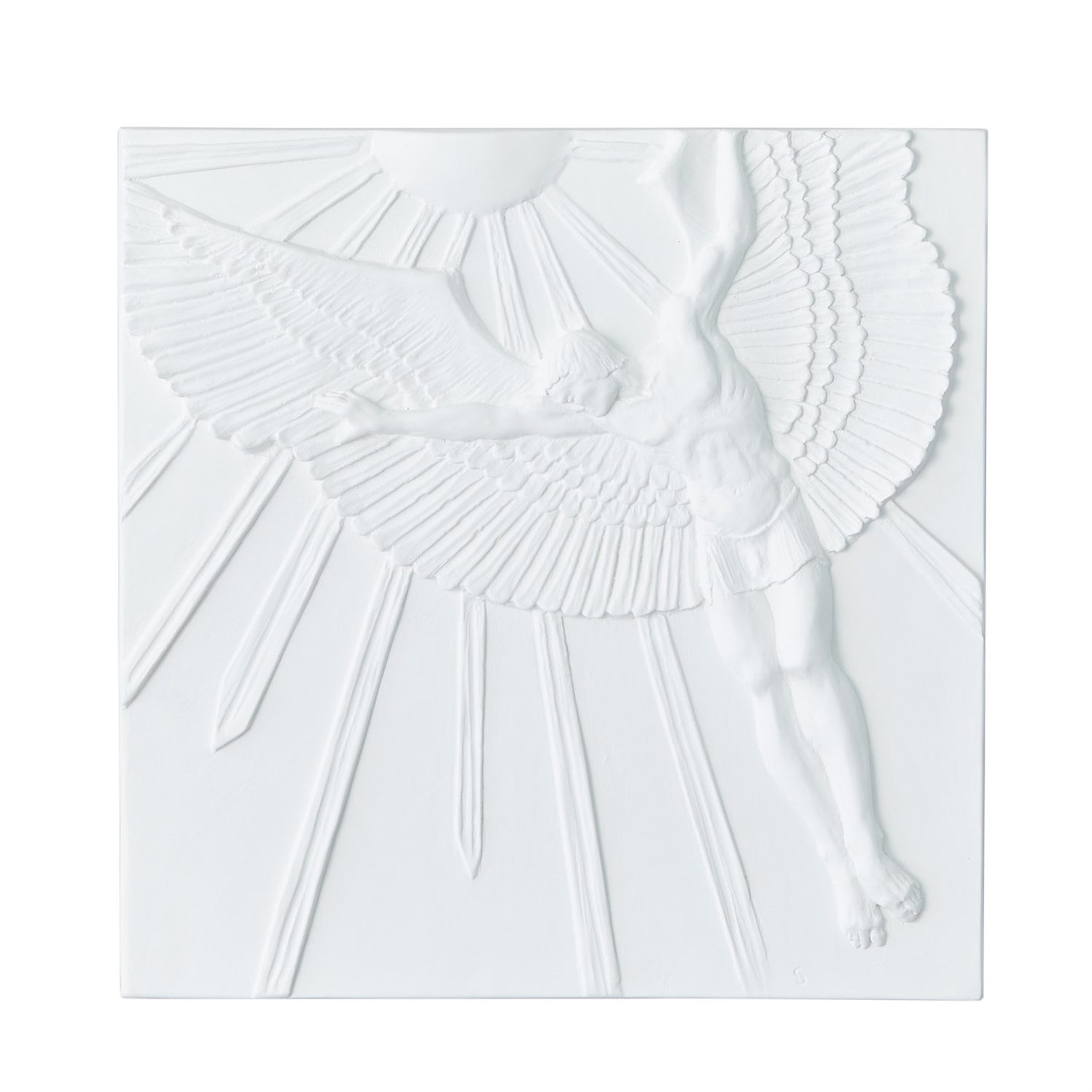 Winged Plaster Wall Panel — AllSculptures
