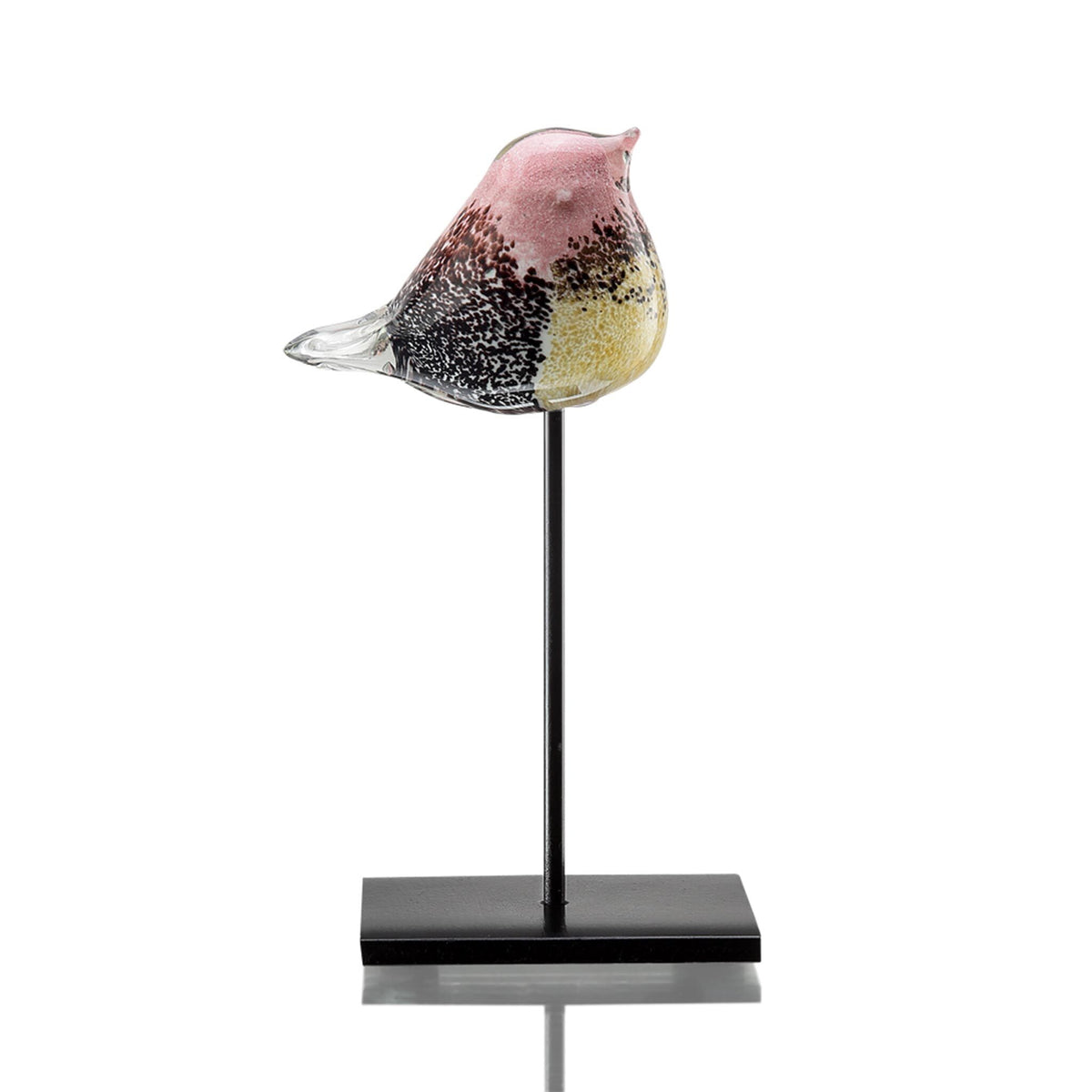 Art Glass Bird Statue - Pink-Brown-Gold by San Pacific International ...