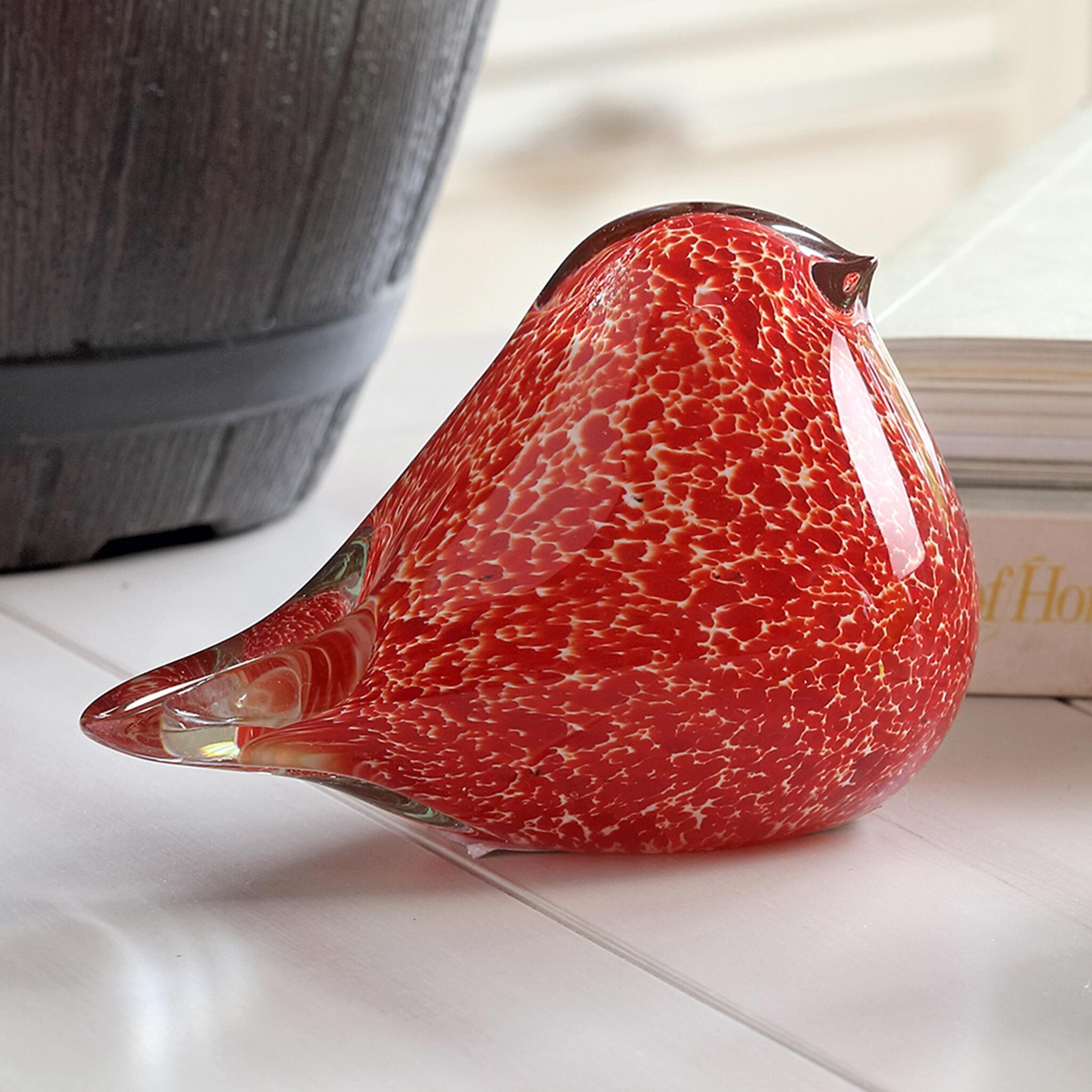 Art Glass Red Bird Figurine by San Pacific International/SPI Home ...