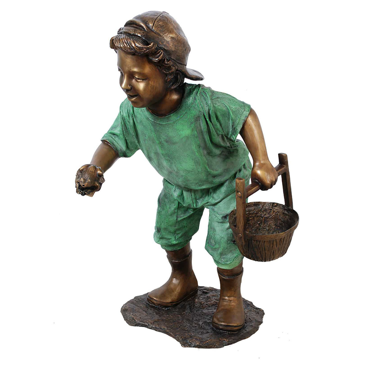 Boy with Bucket & Frog Fountain — AllSculptures