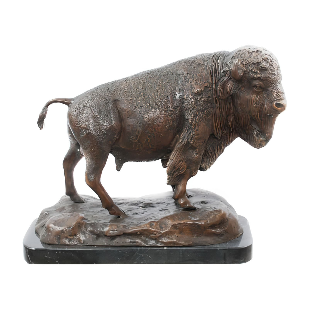 Bronze Buffalo/Bison Sculpture — AllSculptures