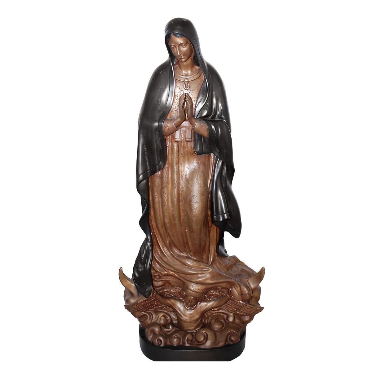 Bronze Lady Guadalupe Sculpture, 65 Inch — AllSculptures