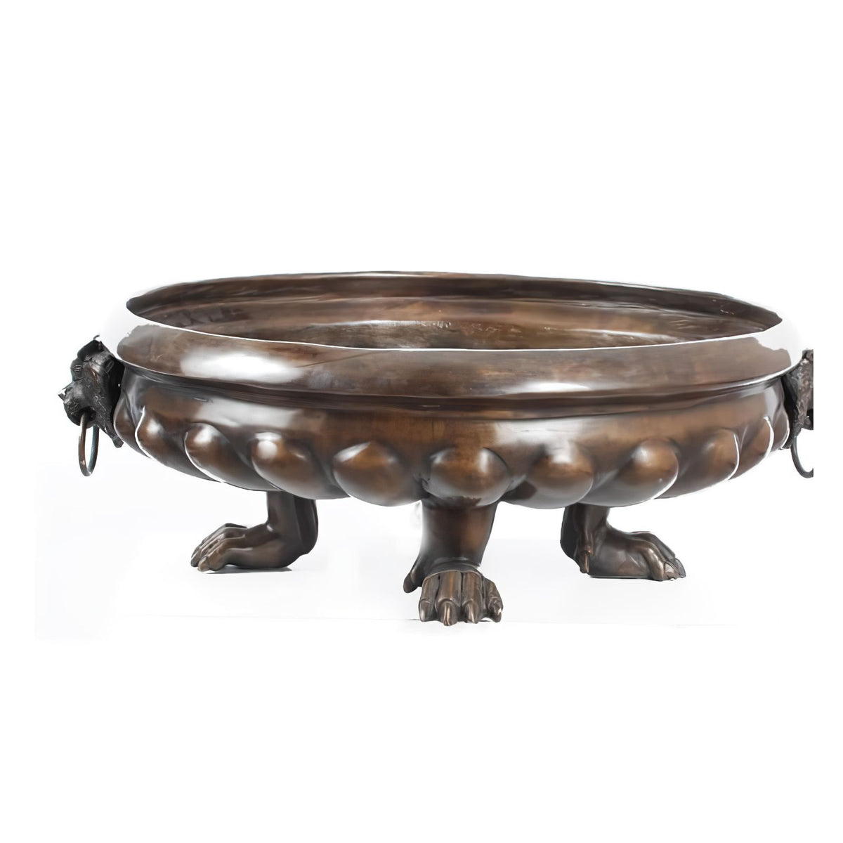Bronze Lion Bowl- 17 Inch — AllSculptures