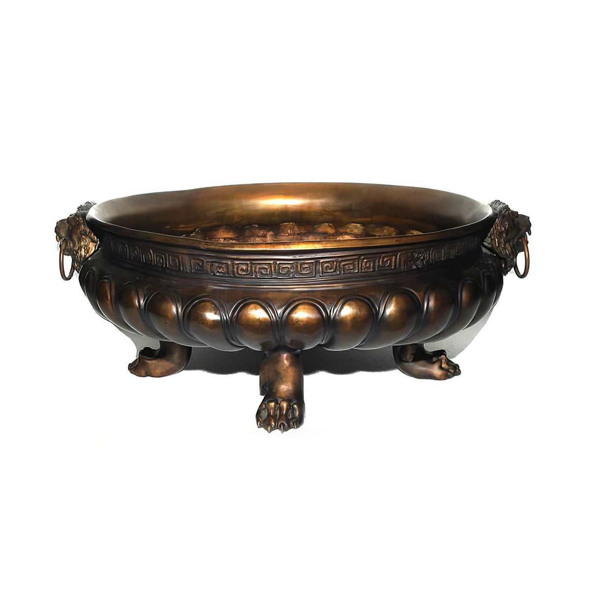 Bronze Lion Bowl- 22 Inch — AllSculptures