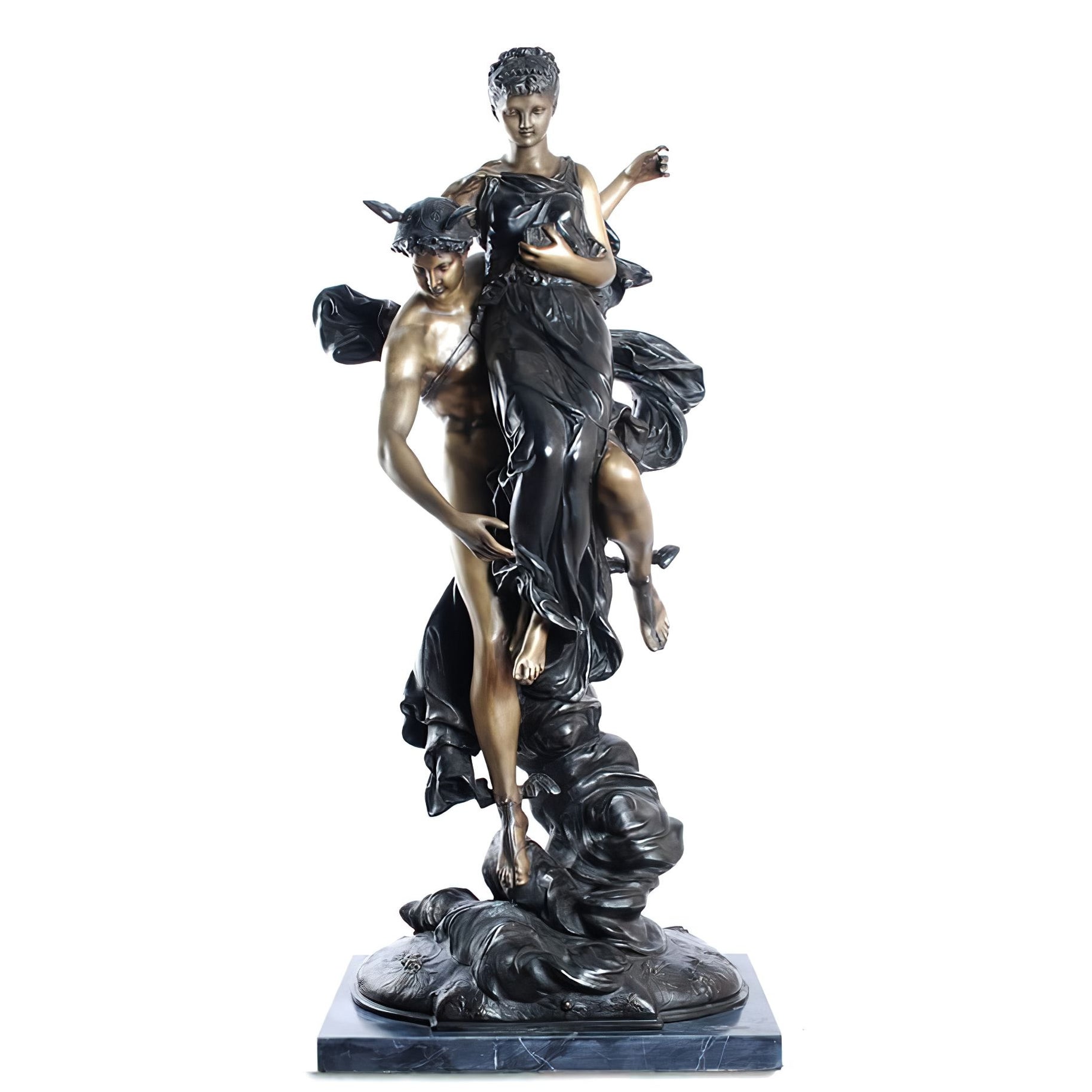 Bronze Mercury & Fortuna Goddess Sculpture — AllSculptures