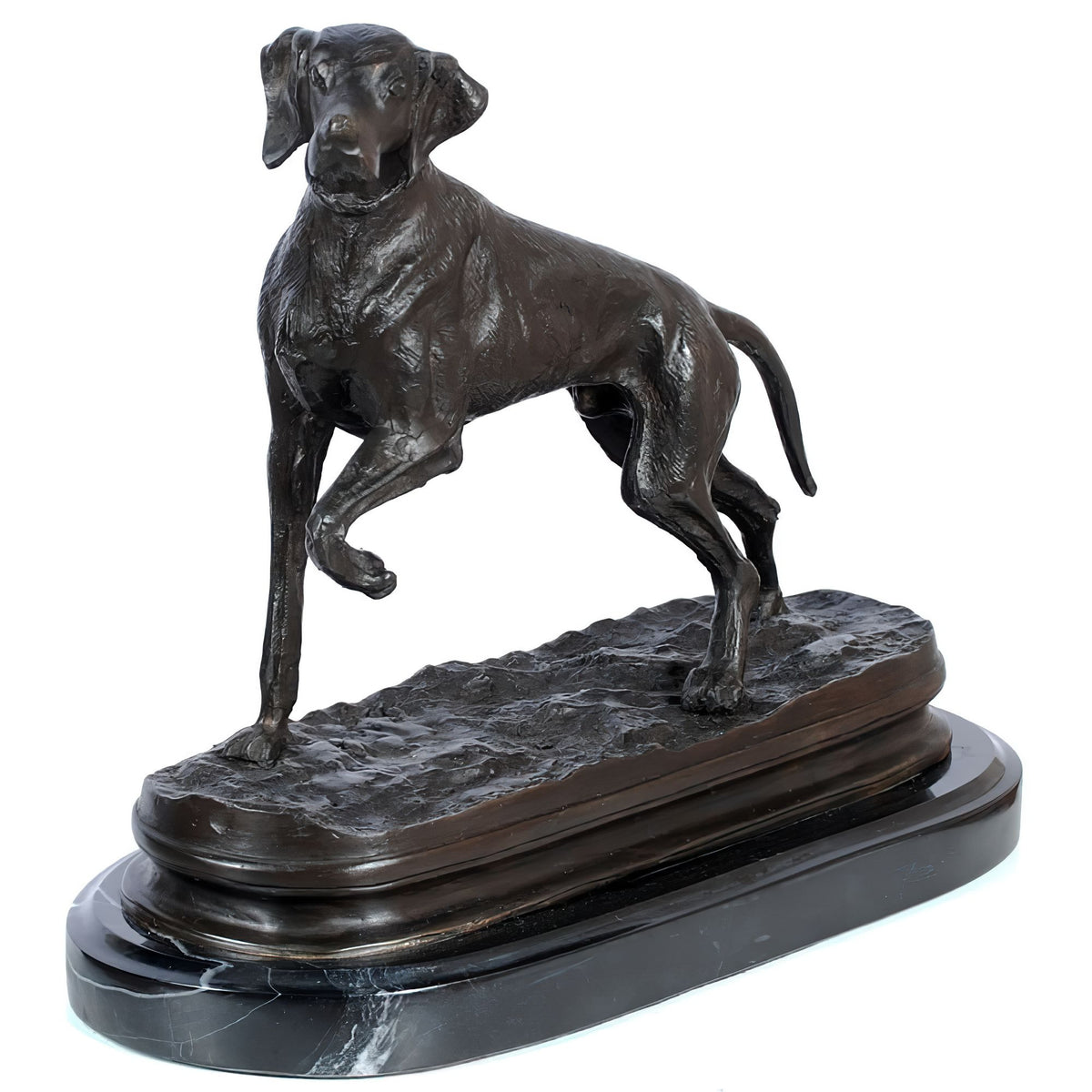 Bronze Pointer Dog Sculpture — AllSculptures