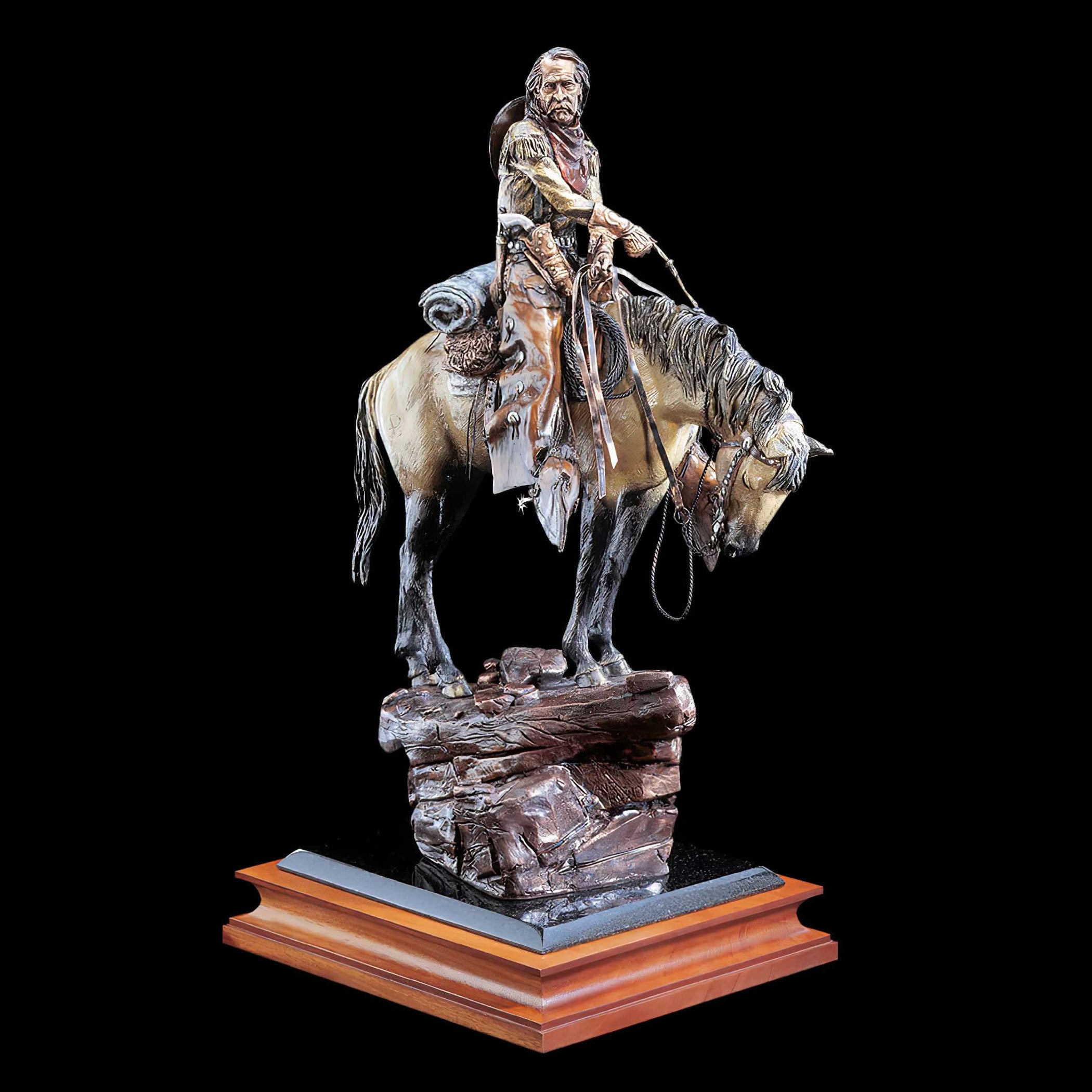 Thirty & Found Cowboy Sculpture by David Lemon — AllSculptures
