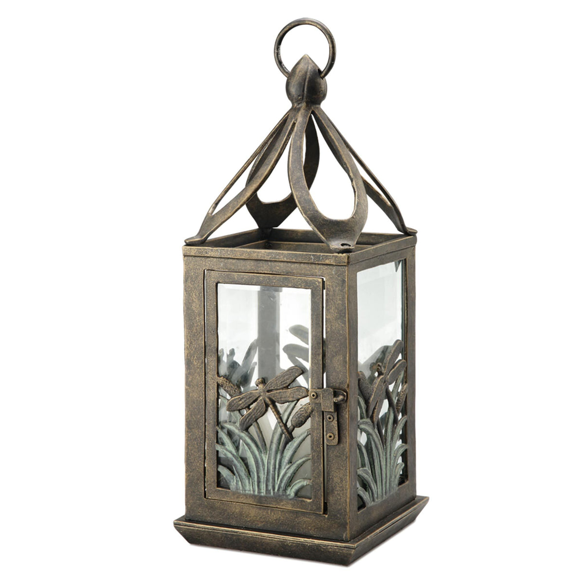 Dragonfly Garden Lantern- Aluminum by San Pacific International/SPI ...