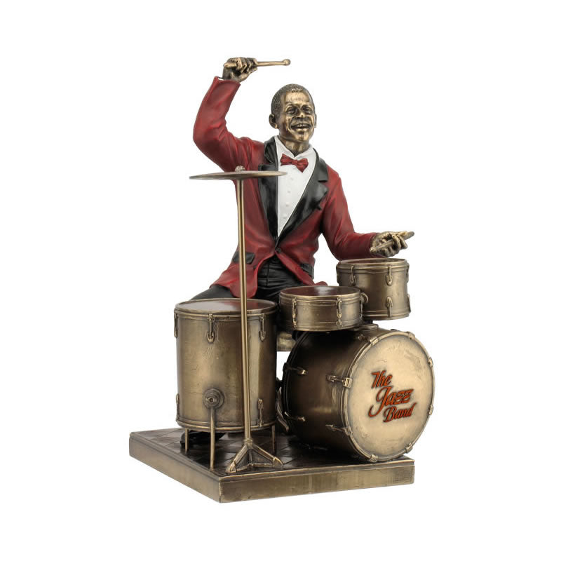 Jazz Band- Drum Player Statue — AllSculptures