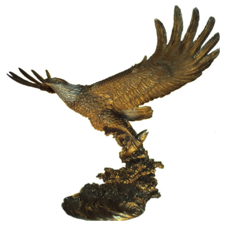 Eagle With Fish Statue — AllSculptures