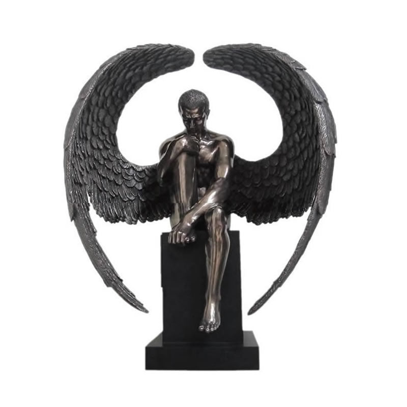 Fallen Angel Standing on Plinth Statue-Large — AllSculptures