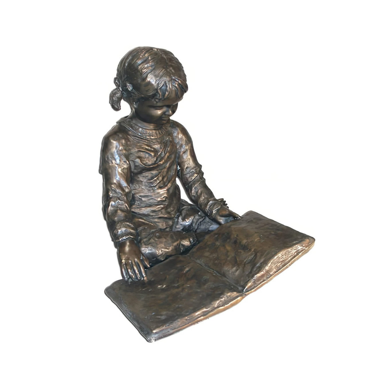 Girl Reading Book Bronze Sculpture — AllSculptures