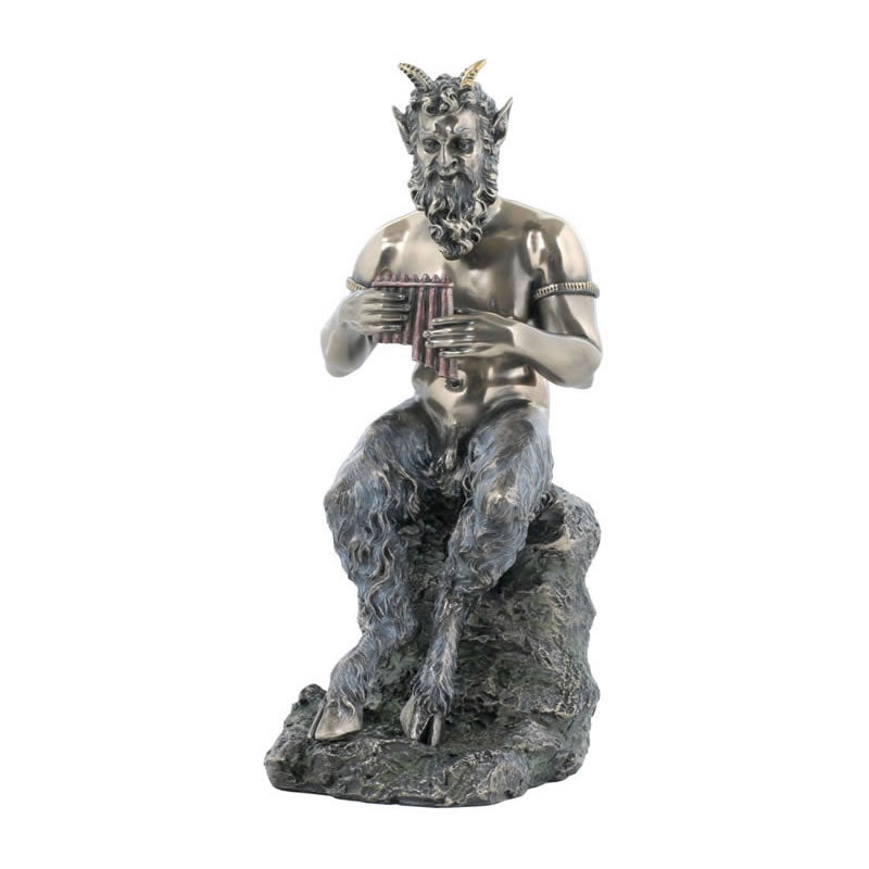 Greek God Pan Playing Pipe Statue — AllSculptures