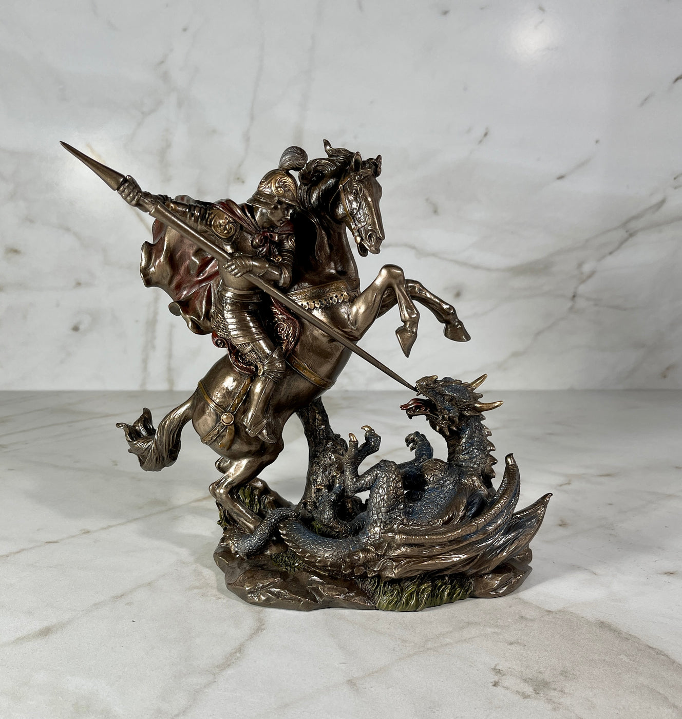 St. George Slaying Dragon Sculpture — AllSculptures
