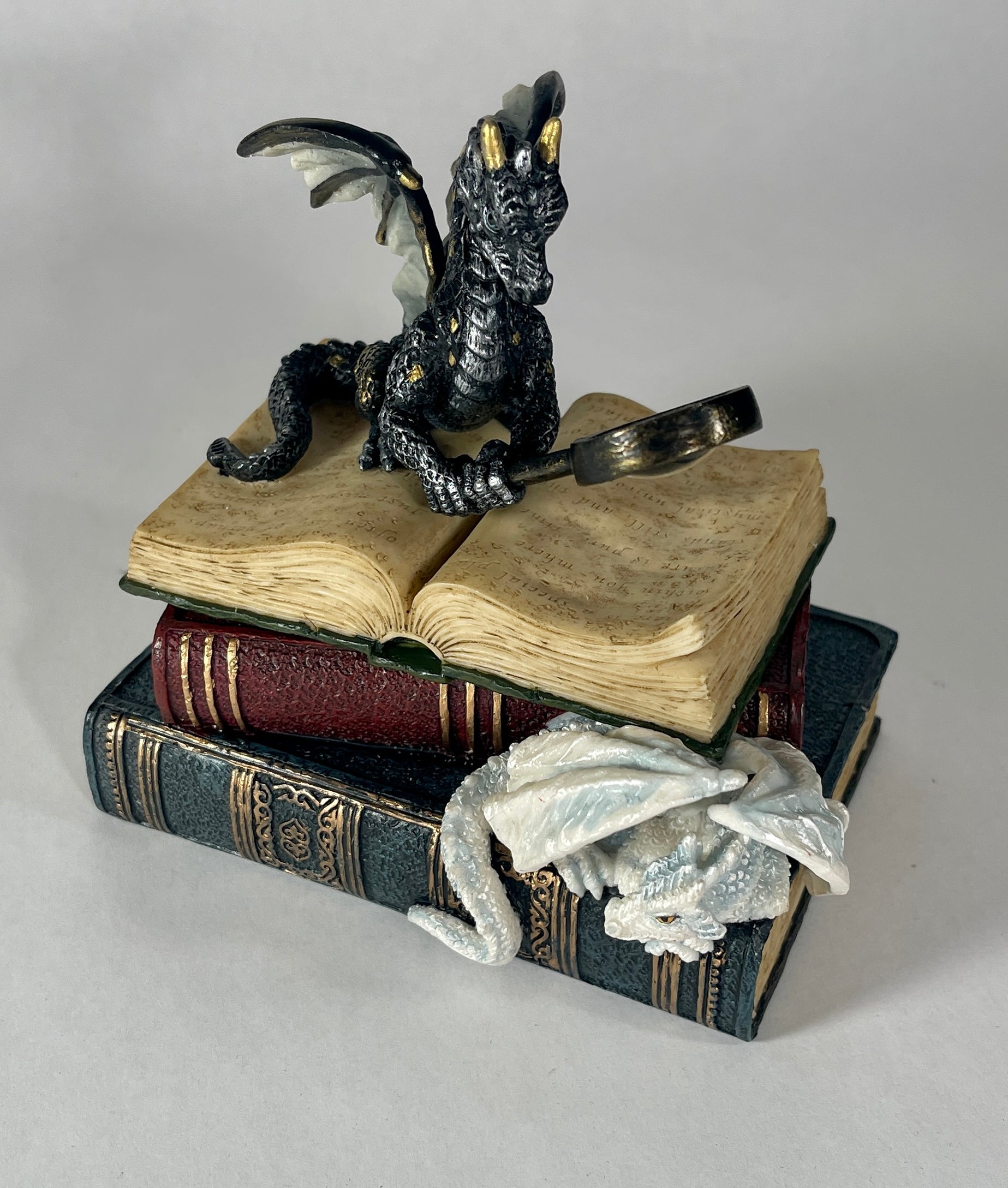 Miniature Scholars Dragon Trinket Box — AllSculptures