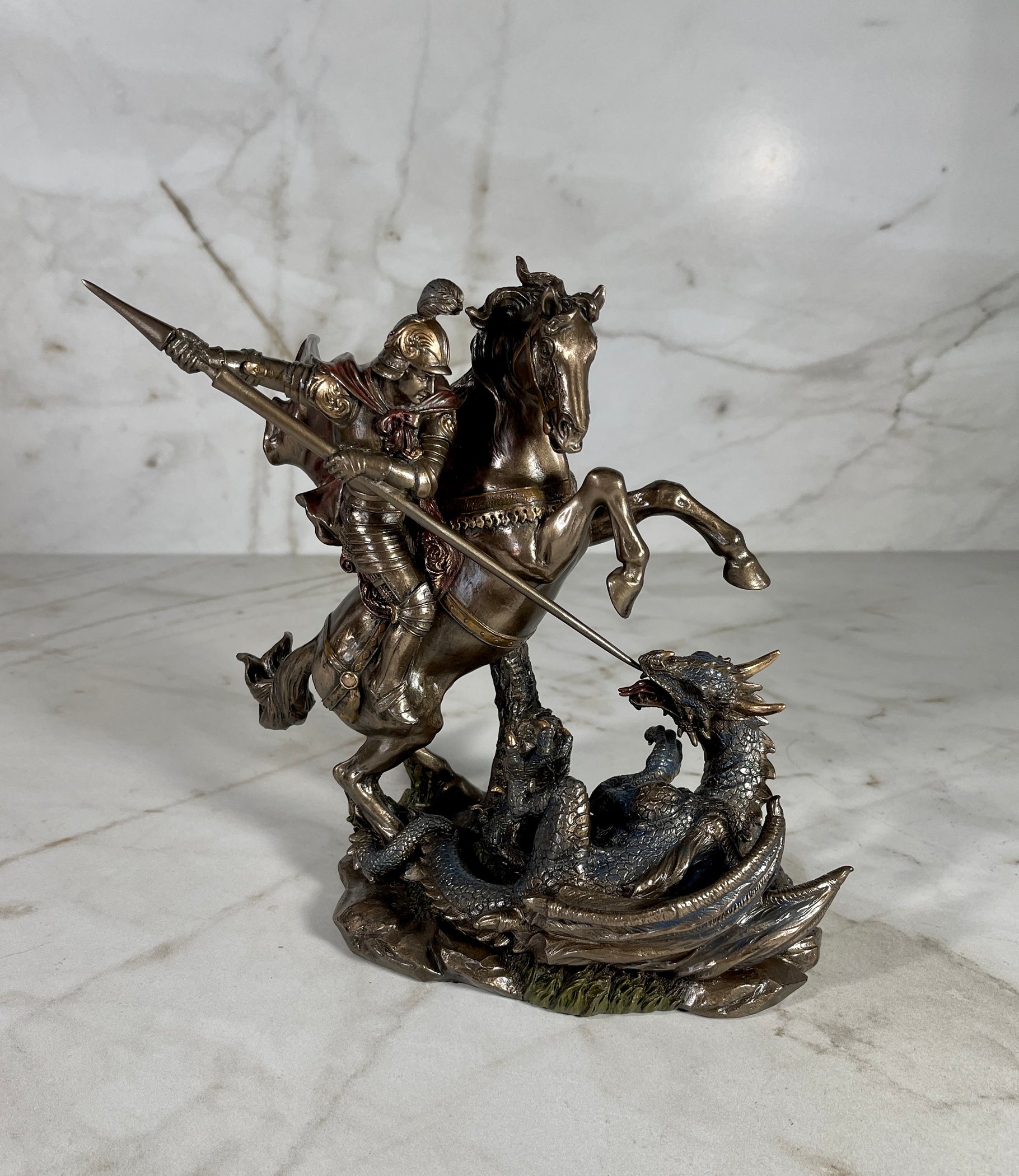 St. George Slaying Dragon Sculpture — AllSculptures