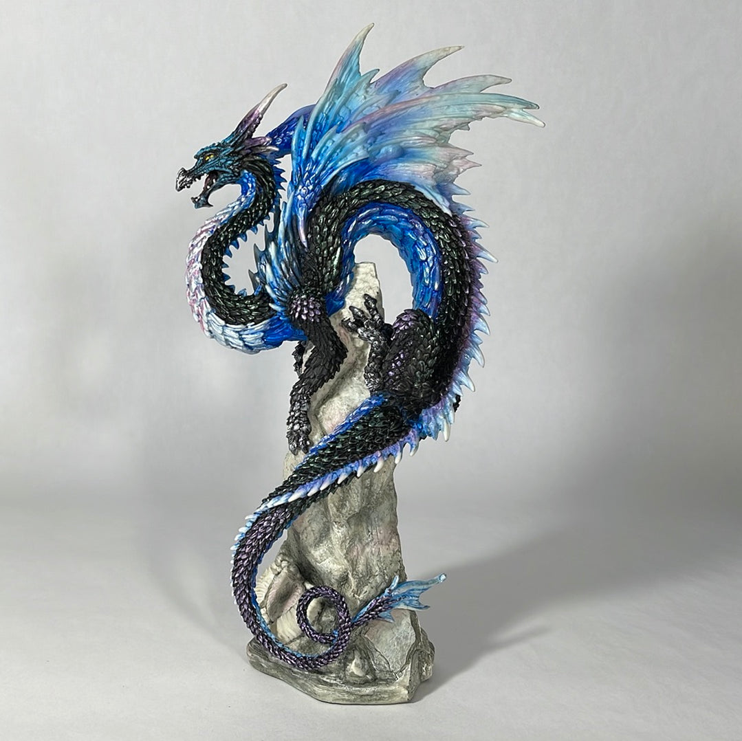 Sapphire Sentinel Dragon Statue — AllSculptures