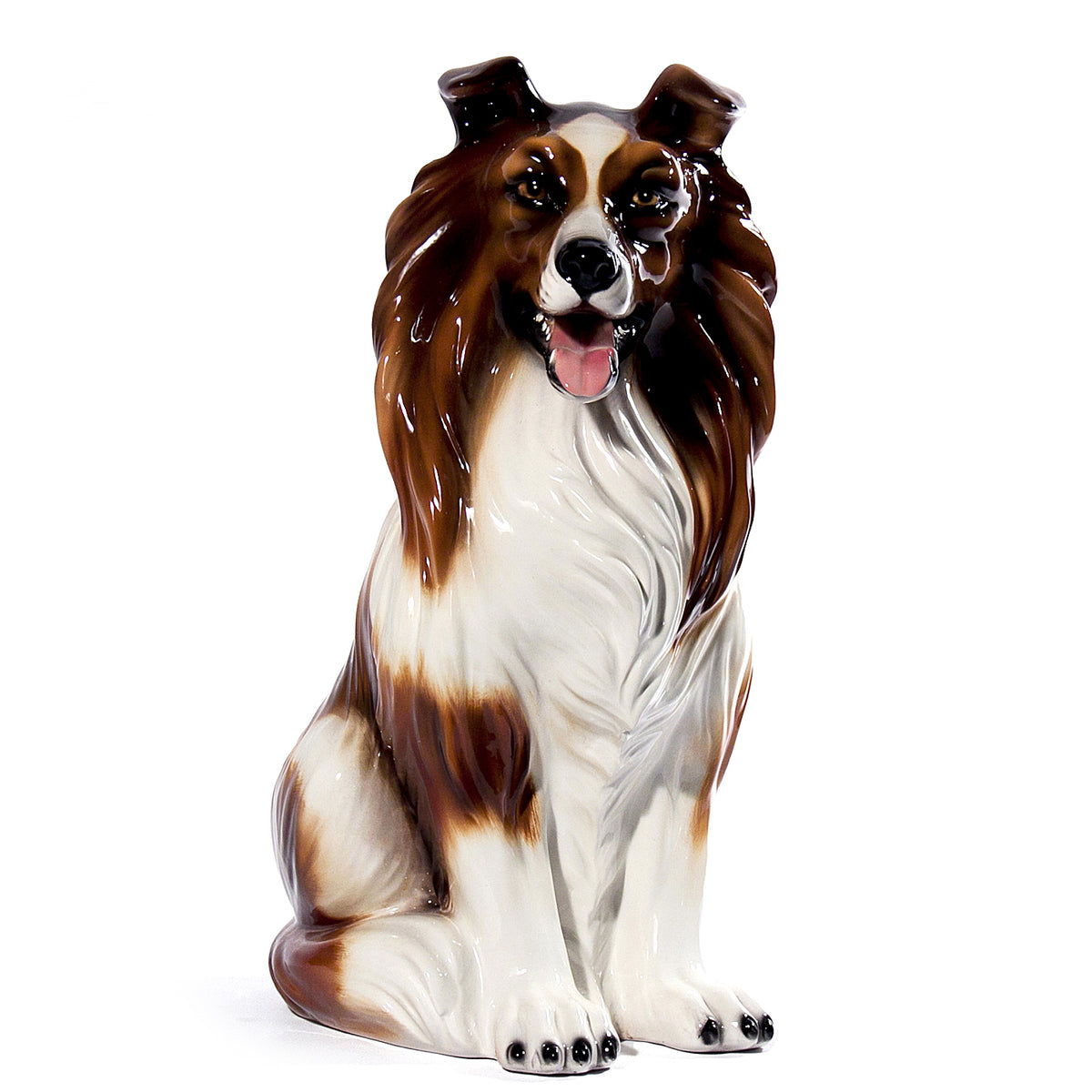 Italian Ceramic Collie Sculpture — AllSculptures