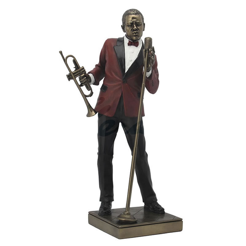 Jazz Band - Male Singer With Trumpet Statue — AllSculptures