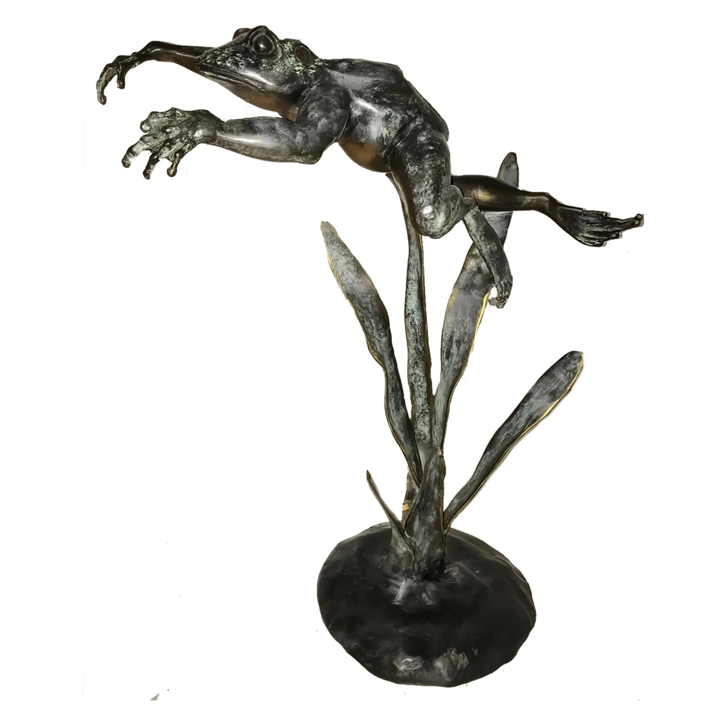 Leaping Frog Bronze Fountain — AllSculptures