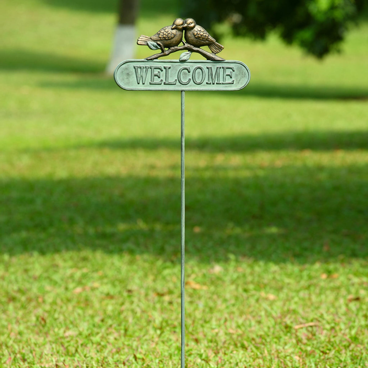 Lovebirds Garden Welcome Sign Stake by San Pacific International/SPI ...