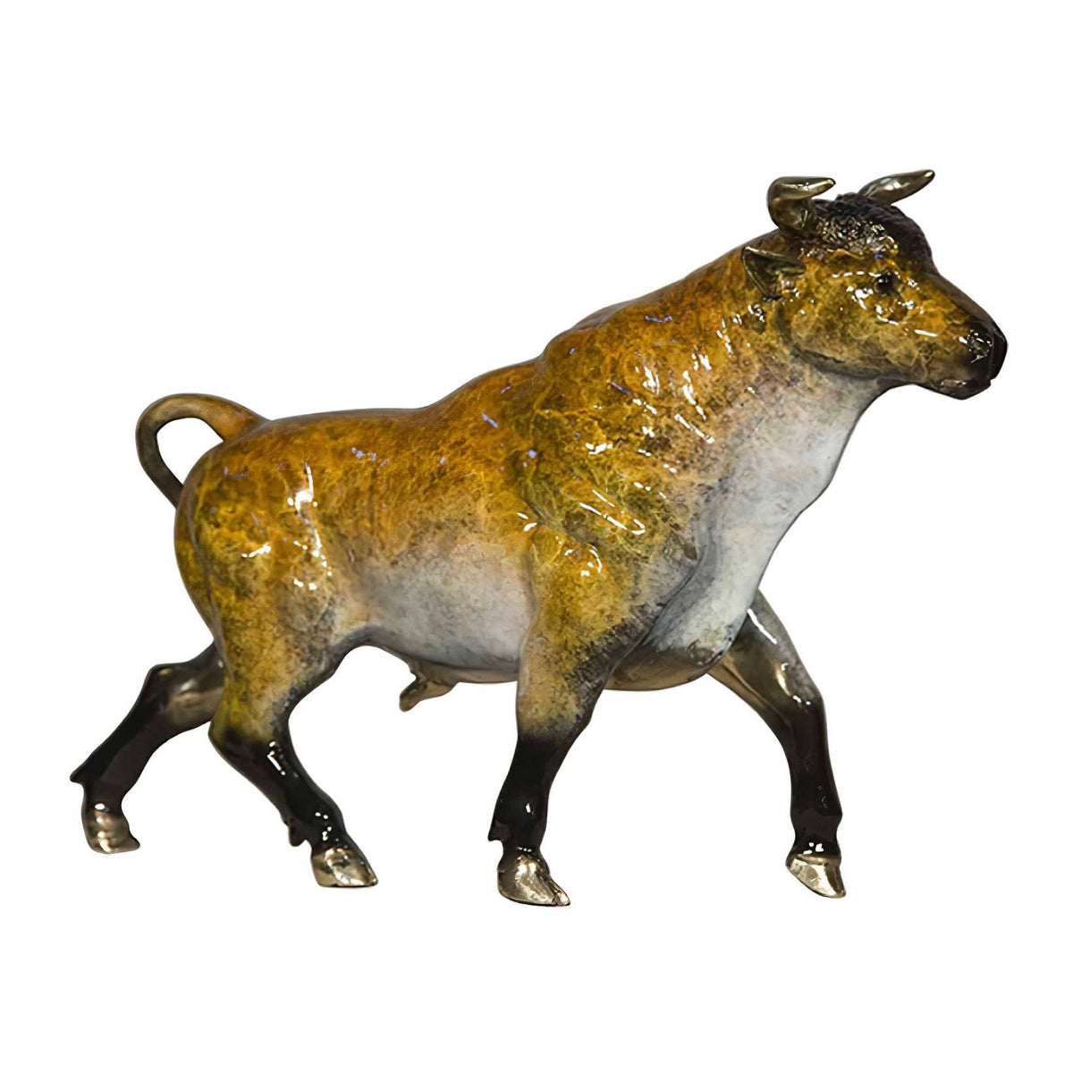 Bronze Standing Bull Tabletop Sculpture — AllSculptures