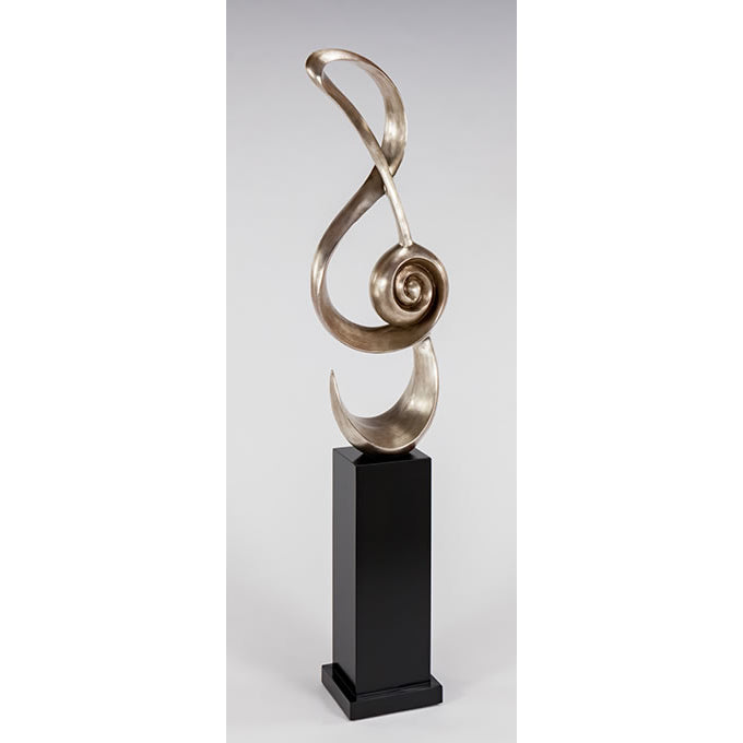 Modern Treble Clef Floor Sculpture- 74 Inch — AllSculptures